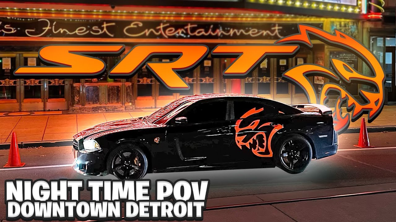 HELLCAT 2ND GEN CUT UP IN DOWNTOWN DETROIT AT NIGHT! - YouTube