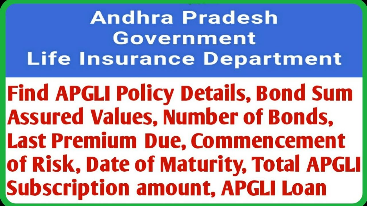 Find APGLI Policy Details, Bond Sum Assured, Maturity Amount | Number ...