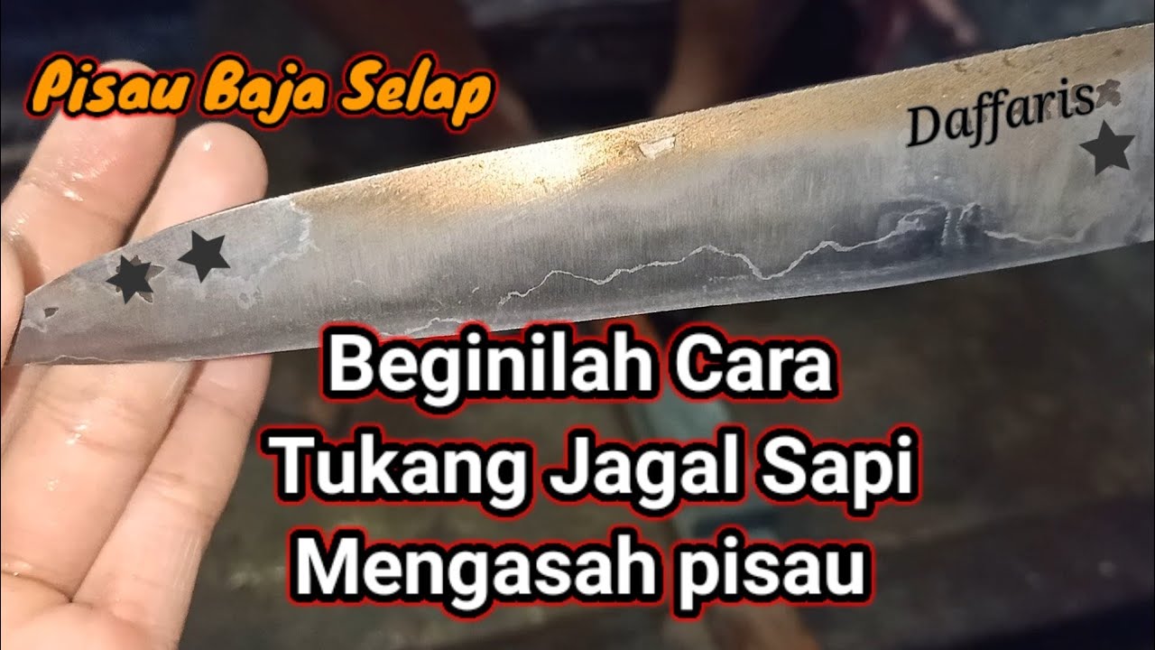 Cara Mengasah Pisau Yang Baik Dan Benar Ala Bang Nur Tukang Jagal Sapi ...