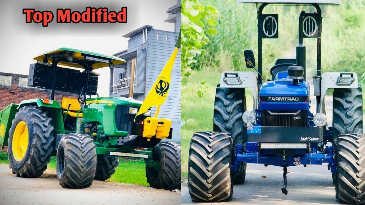 Top Modified Tractor!! Johndeere!! Arjun!! Swraj855!! Mahindra ...