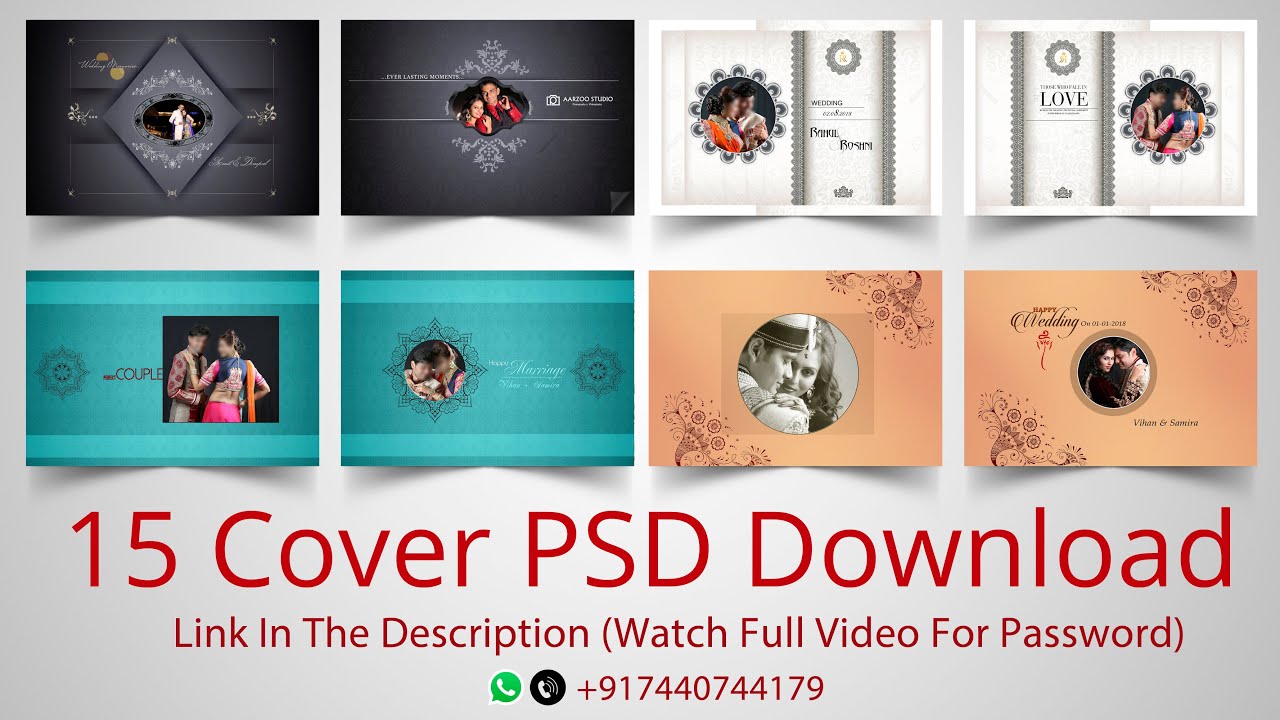 15 Set Cover PSD Free Download || 12x18 Cover || Ashik Albums - YouTube