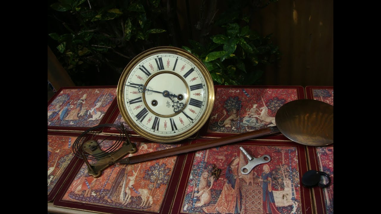 Vintage Antique Gustav Becker Strike Clock Movement & pendulum ...