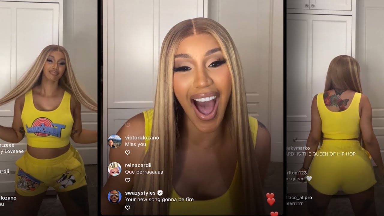 Cardi B Ig Live On New Music With Lil Durk And Kanye West Youtube