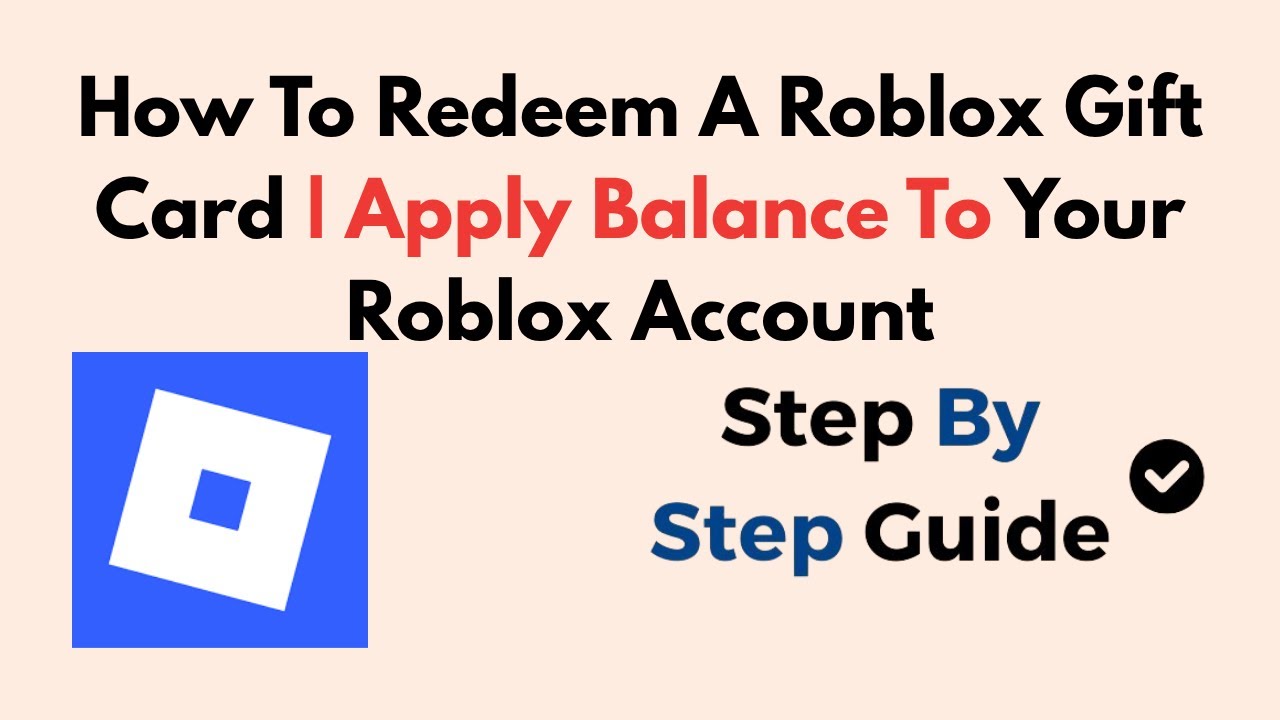 How To Redeem A Roblox Gift Card | Apply Balance To Your Roblox Account ...