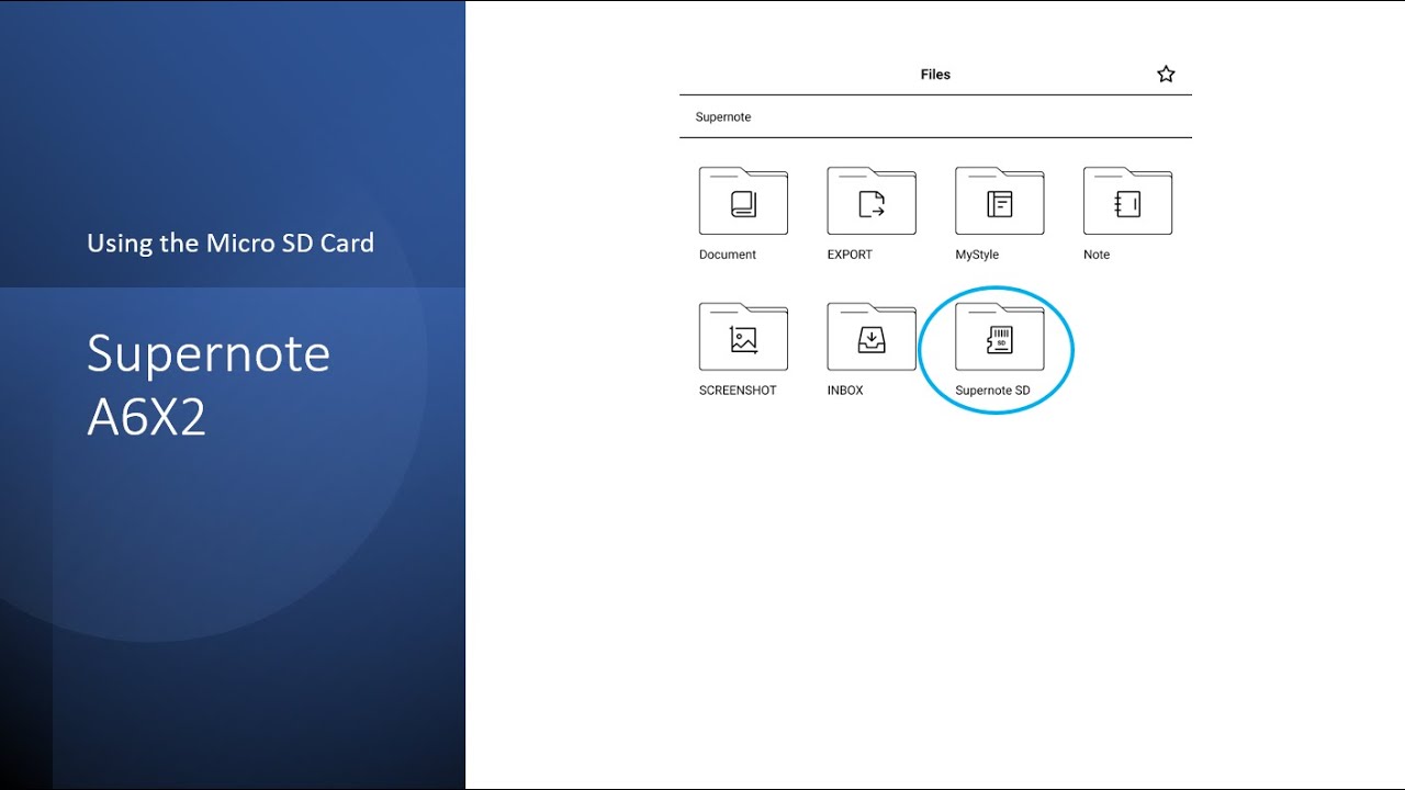 Supernote A6X2: Using the Micro SD Card - YouTube