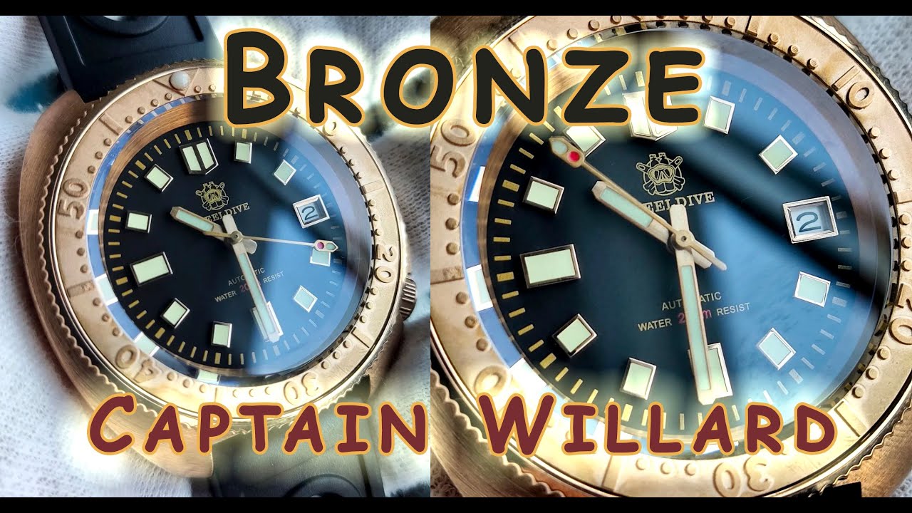 Bronze Captain Willard | SteelDive 1970s | Review available options - YouTube
