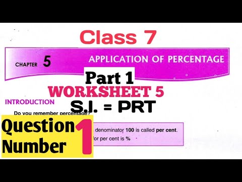 D.A.V. Math | Class 7 | Ch-5 | Simple Interest | Worksheet 5 | Question ...