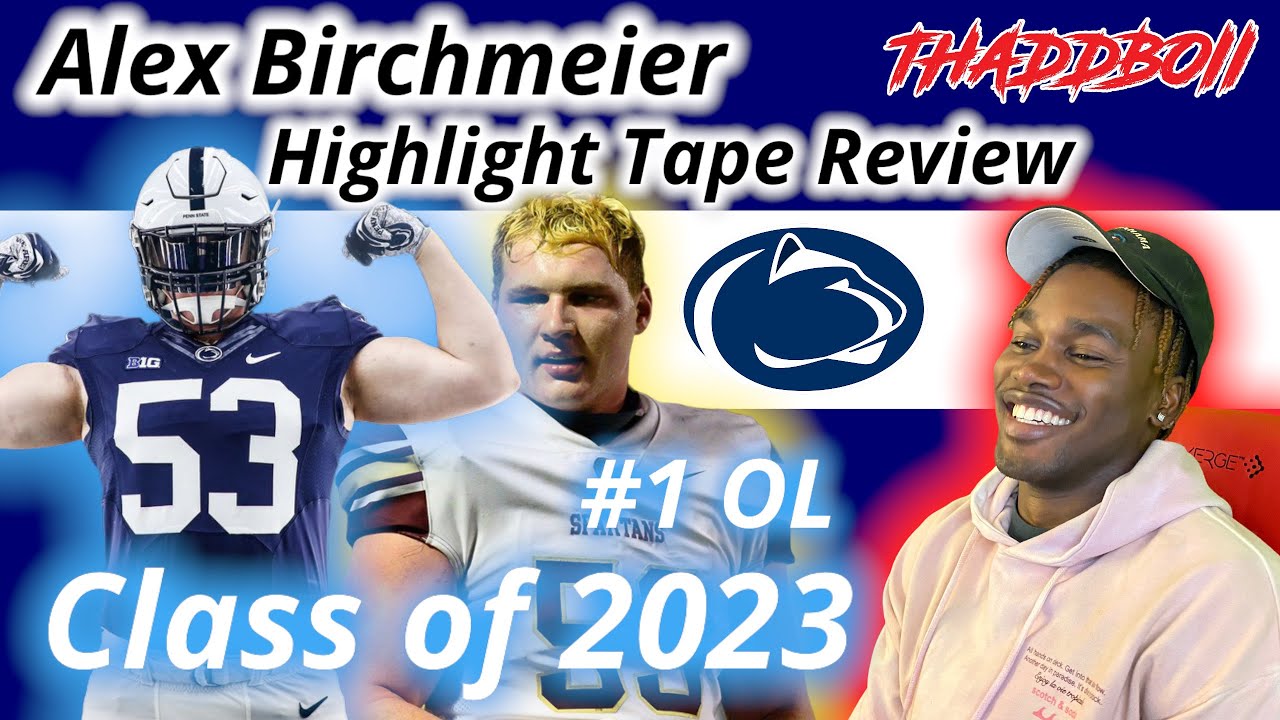 #1 OL for Class of 2023 Alex Birchmeier Highlight Tape Reaction - YouTube