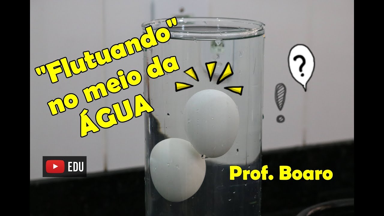 Como fazer um OVO "FLUTUAR" no MEIO da água? - ATIVIDADE EXPERIMENTAL ...