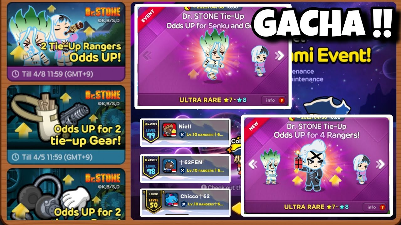 Gacha Gacha Gacha !! Line Rangers X Dr. Stone !! April 2025 !! - YouTube