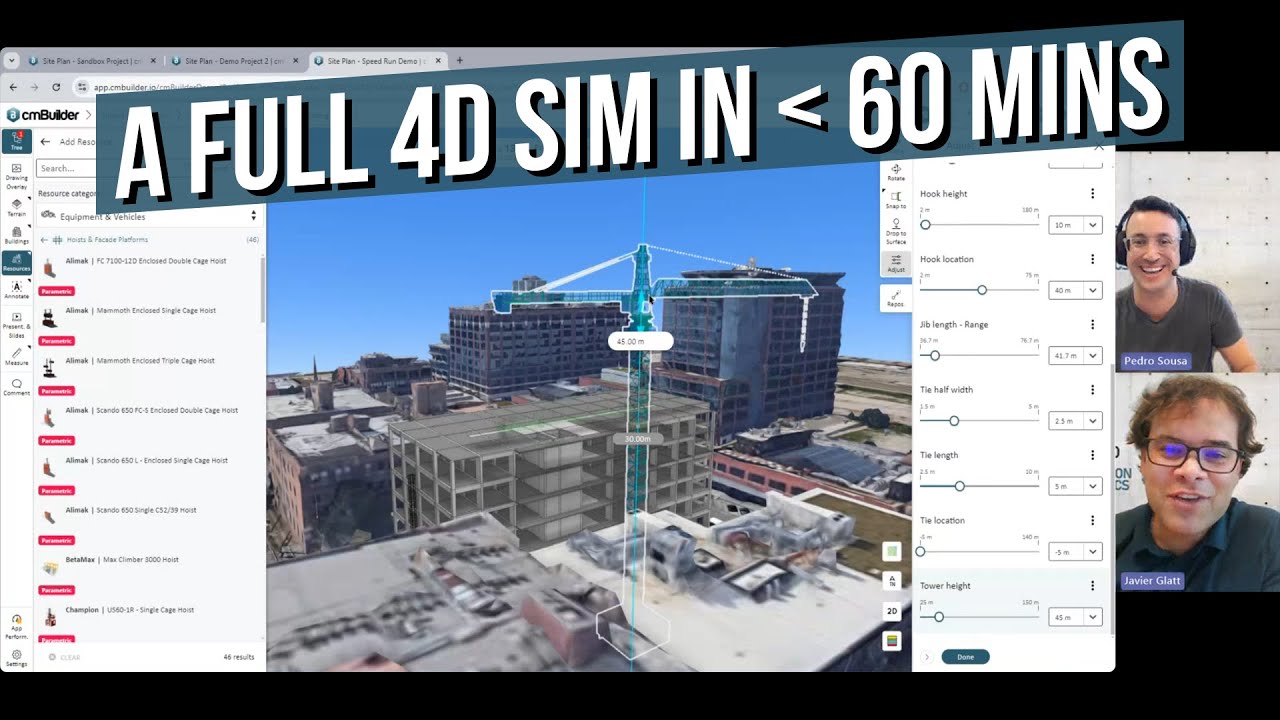 Building a 4D site logistics plan with cmBuilder in 60 minutes or less ...