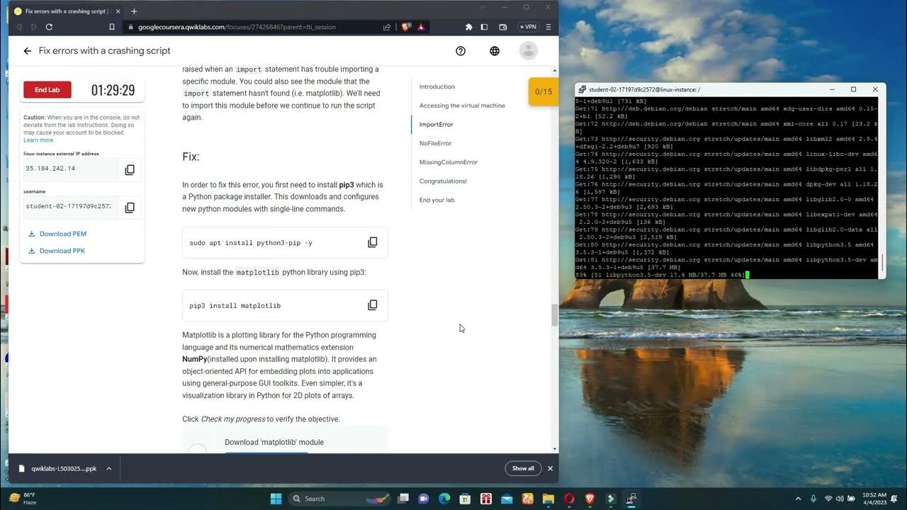 Qwiklabs Assessment Fixing Errors In Python Scripts In Coursera Youtube