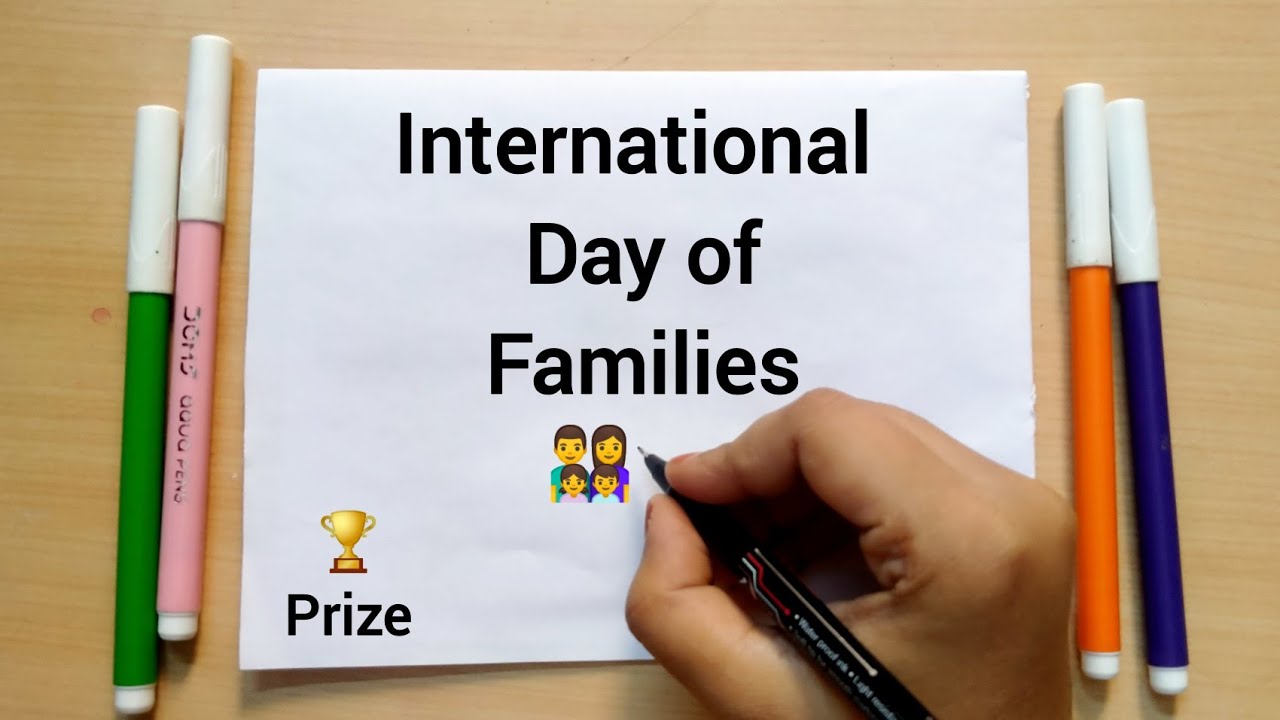 International Day of families Day Drawing | World Families Day Poster ...