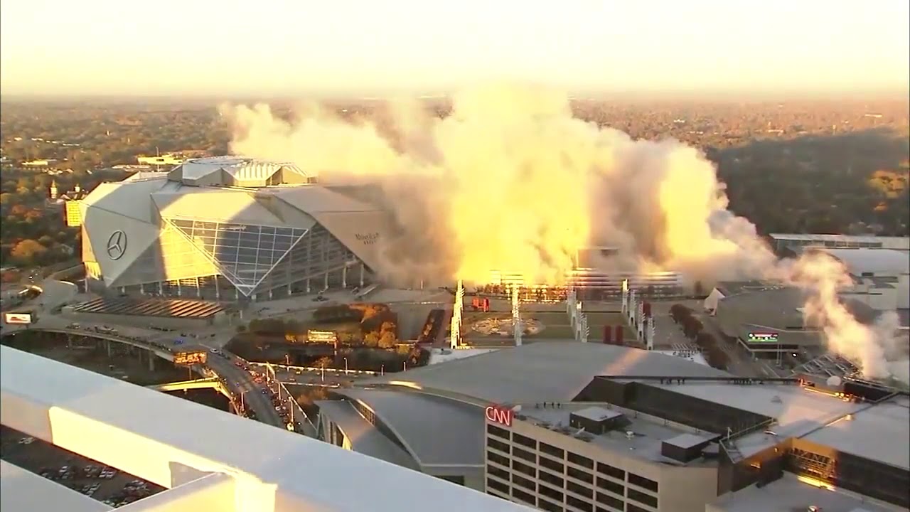 Georgia Dome Imploded in Downtown Atlanta | Stadium Demolition - YouTube