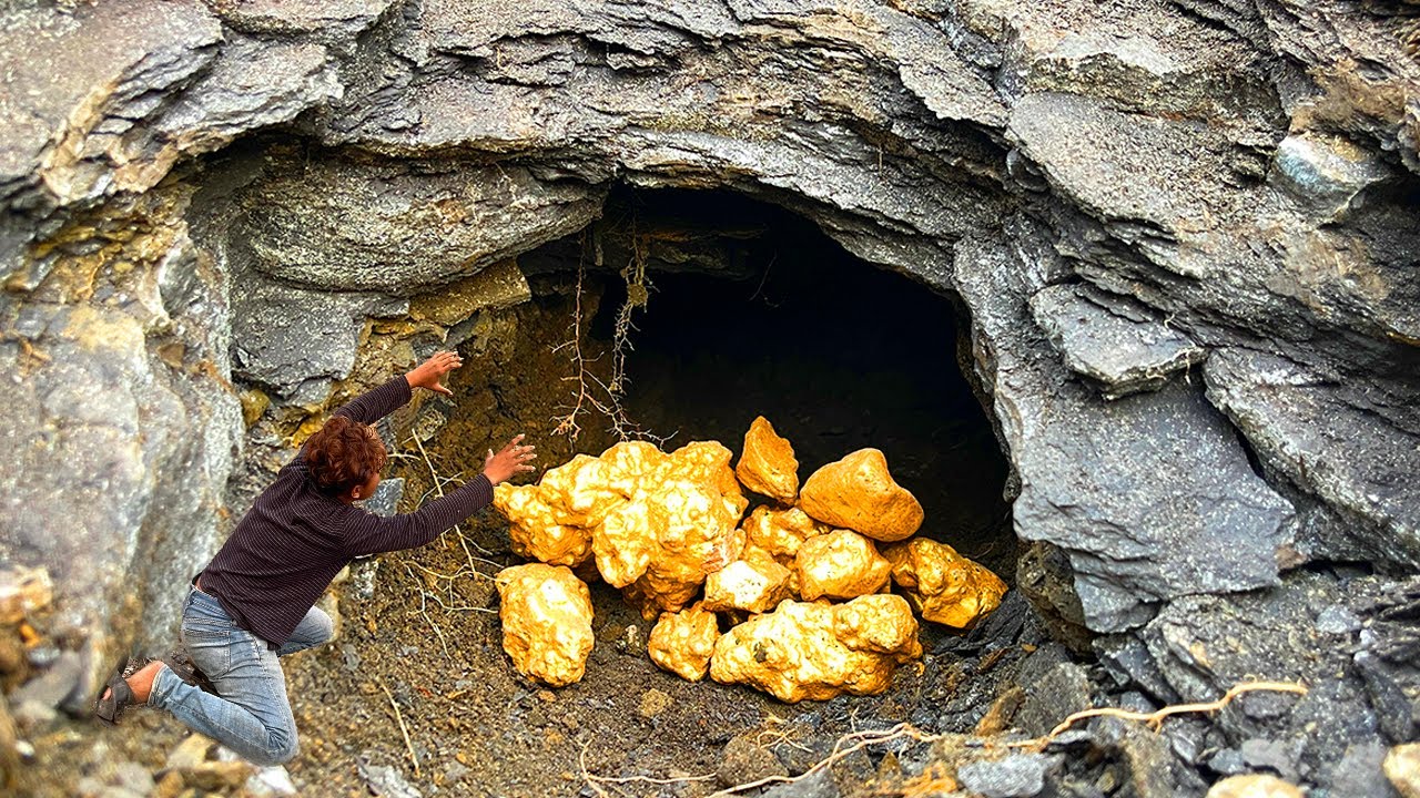 Gold Hunting! Found lots of Treasure worth Million Dollar from Huge ...