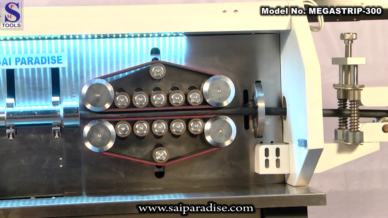 Automatic Cutting and Stripping Machine (MEGA STRIP - 300) - YouTube