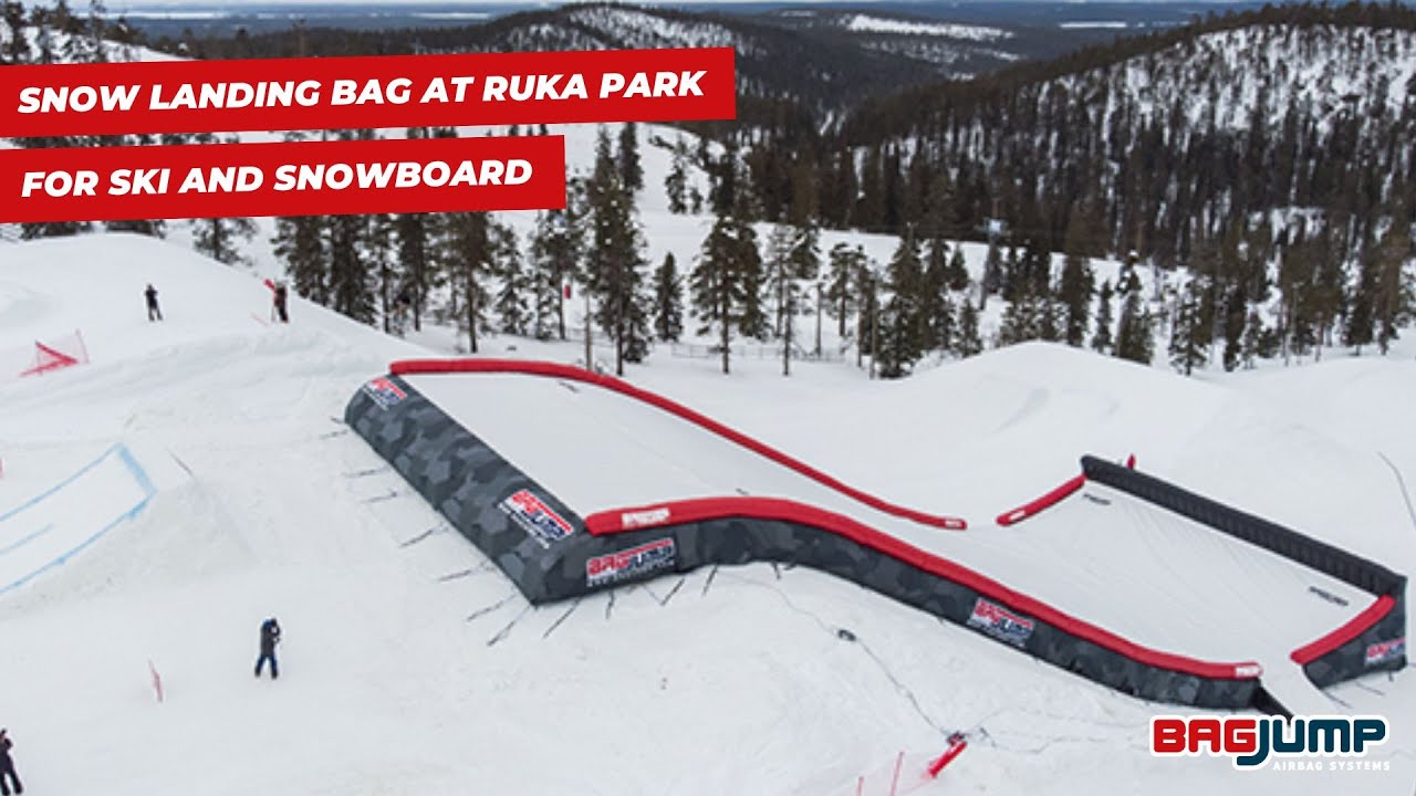 BAGJUMP® Snow Landing Bag at Ruka Park (Finland) for Ski and Snowboard ...