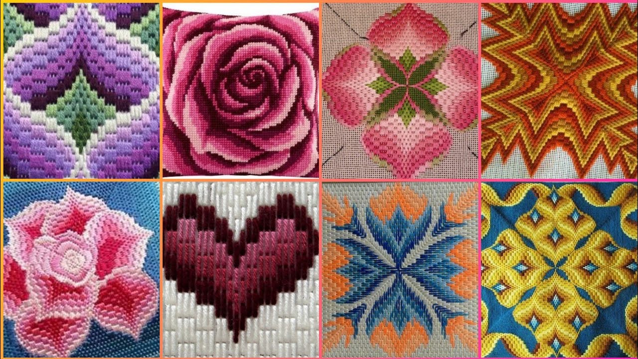 New trendy hand embroidery designd for cushions cover & table clothes ...