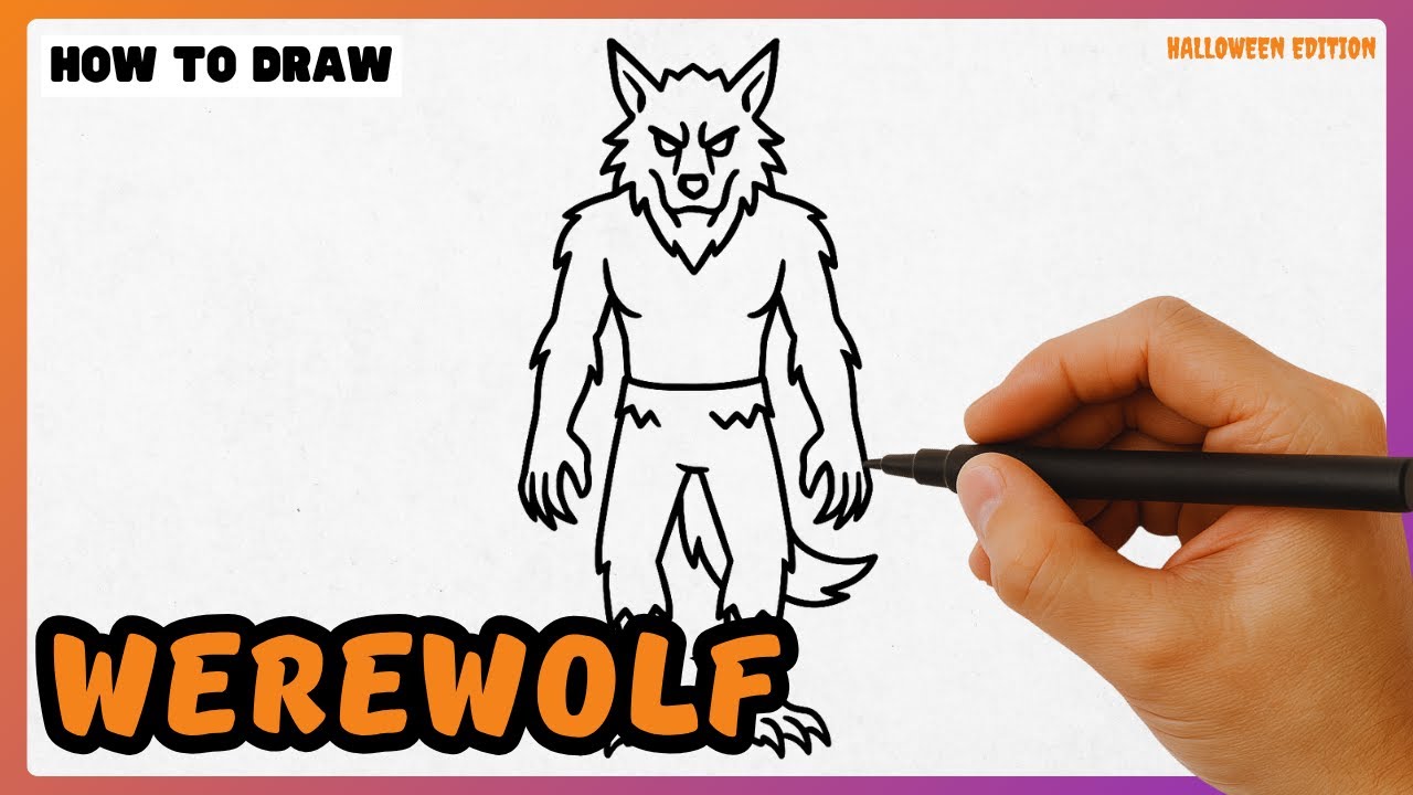 How to Draw WEREWOLF - EASY Step by Step Tutorial [Halloween Edition ...