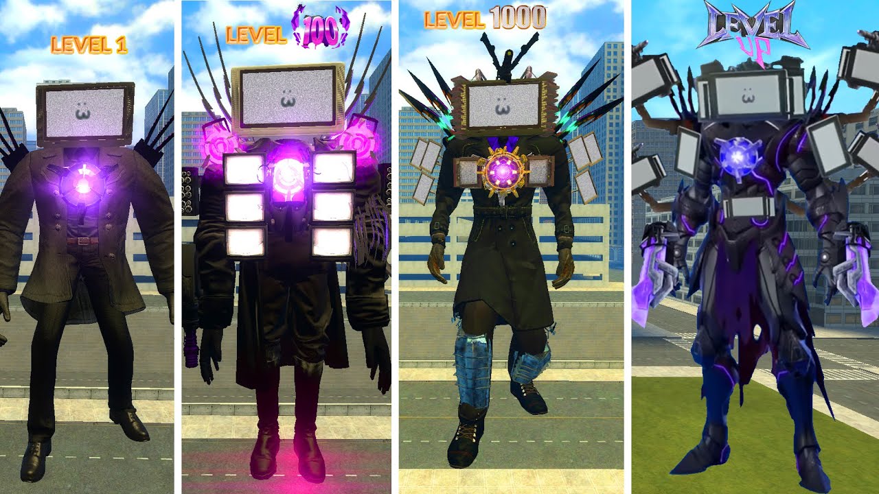 EVOLUTION OF UPGRADED TITAN TV MAN LEVEL UP 99999 VS ALL GMAN SKIBIDI ...