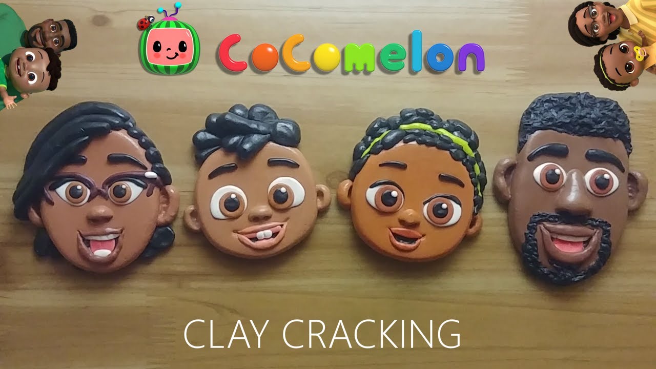 cocomelon cody family clay cracking 코코멜론 코디 가족 점토 부수기 - YouTube