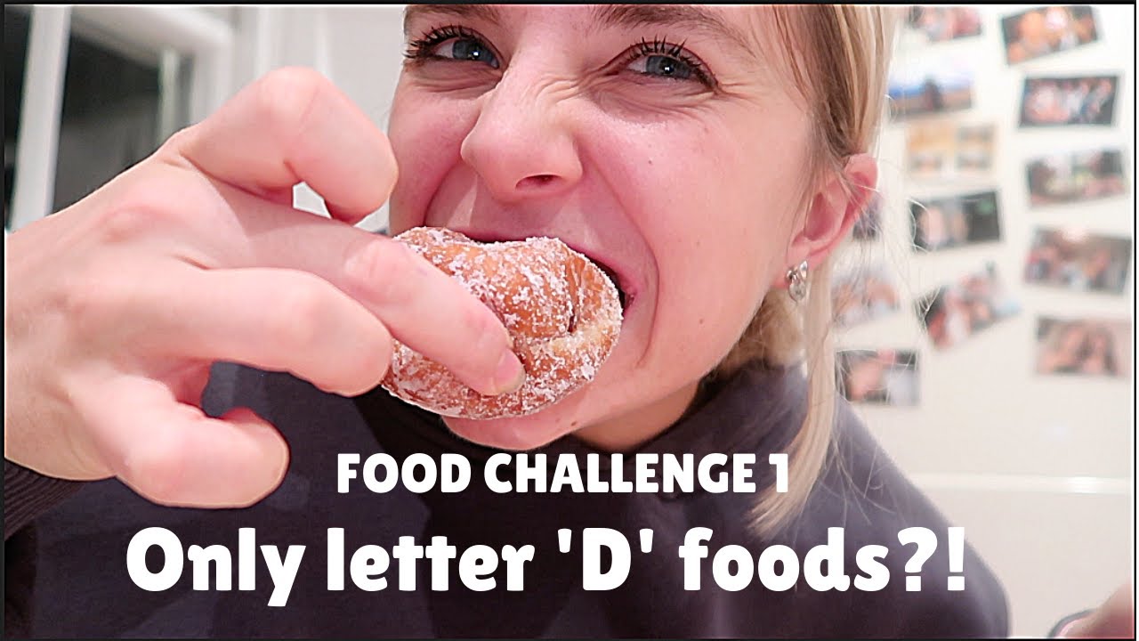 EATING ONLY FOOD that STARTS with the first LETTER of your NAME - YouTube