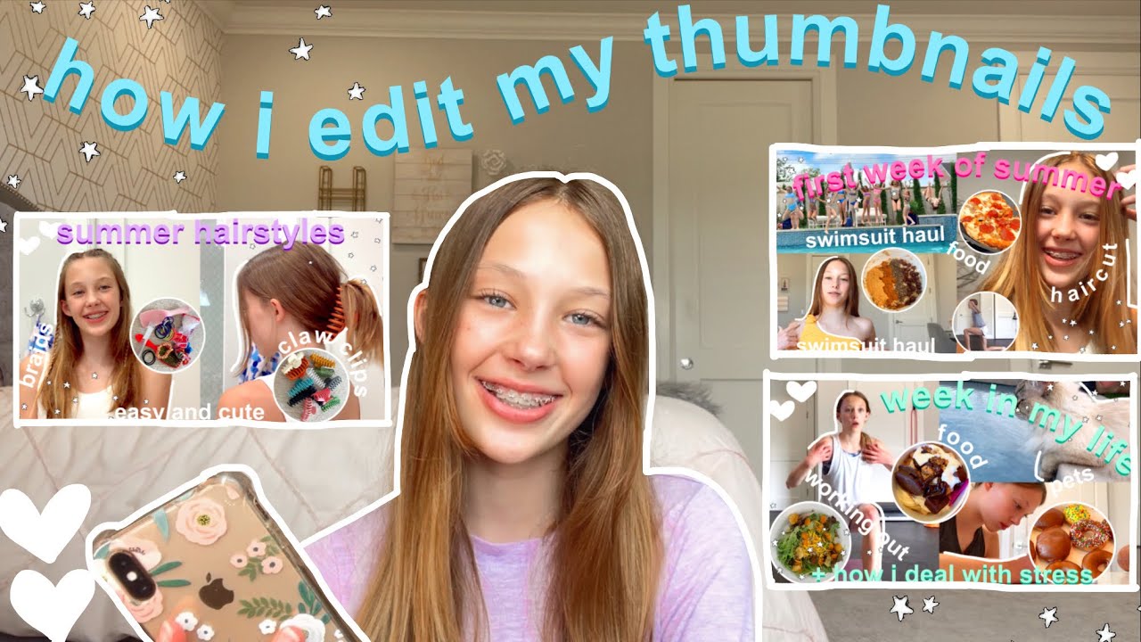 how i edit my thumbnails | EASY AND AESTHETIC THUMBNAIL TUTORIAL - YouTube