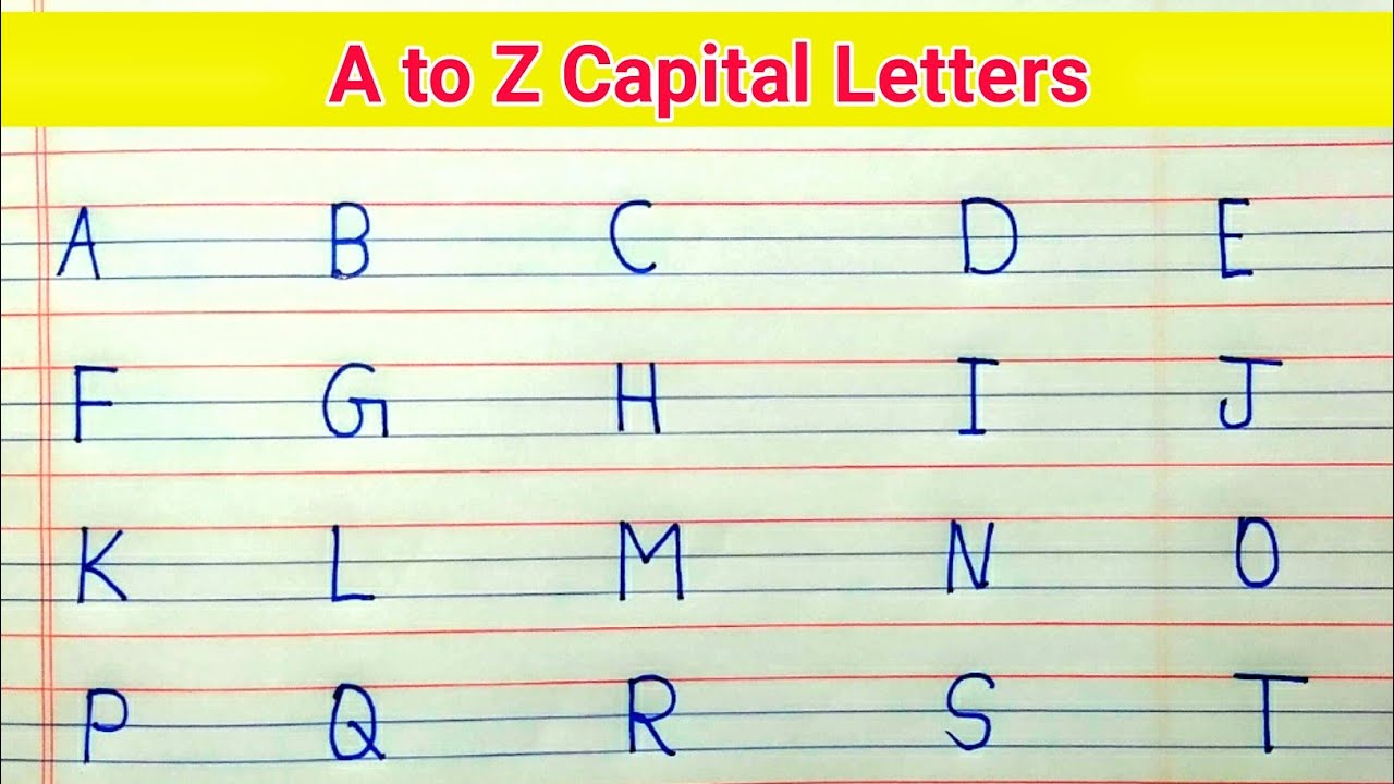Capital Letters A to Z | How to write capital letters abcd | Capital ...