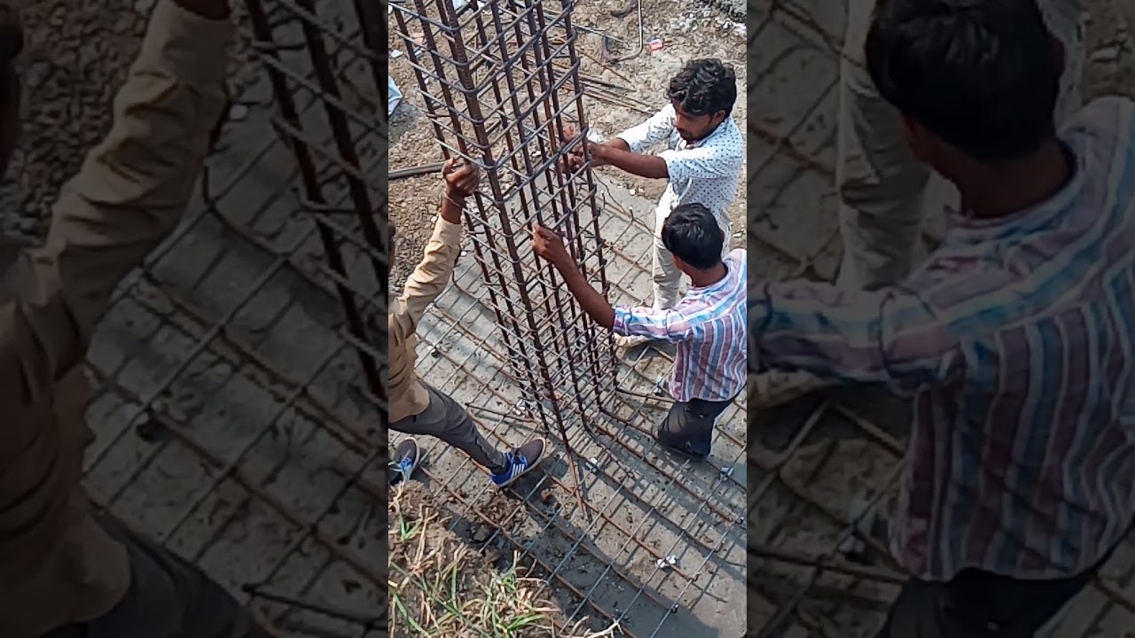 INSTALLATION OF A COLUMN ON THE PCC WITH FOOTING REINFORCEMENT - YouTube