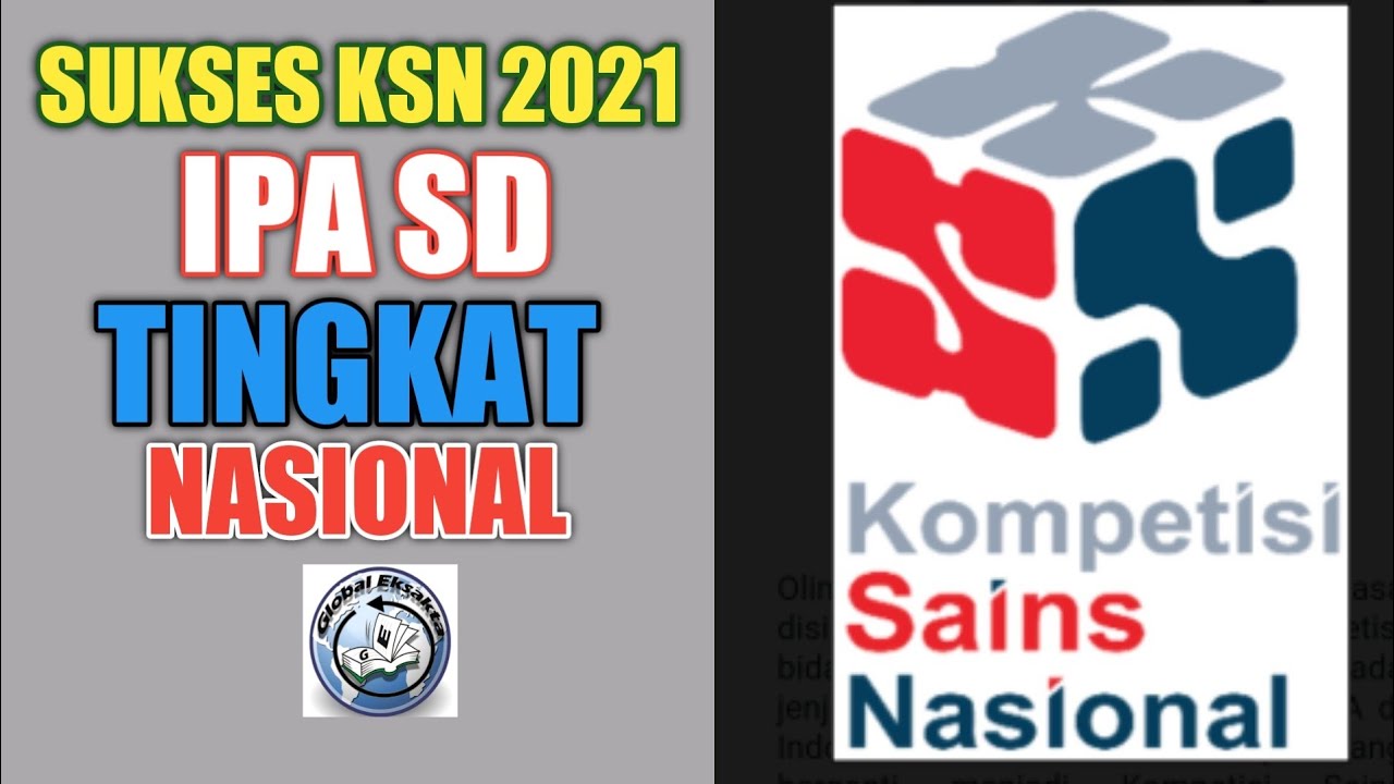 SOAL KSN IPA SD 2021 - OSN IPA SD TINGKAT NASIONAL - YouTube