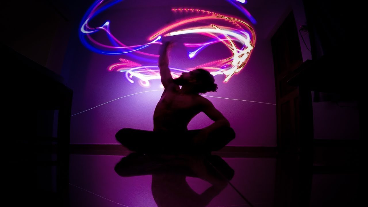 LED Dragon Staff ++ Lasers ++ Psy Flow - YouTube