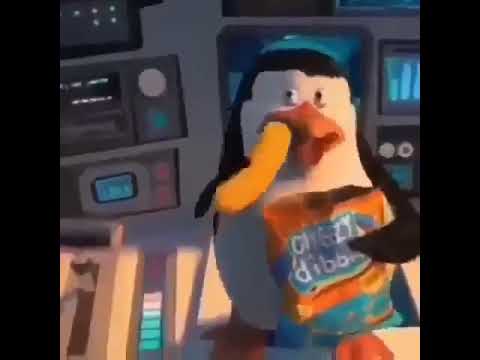 penguin crunching chip (meme) (EARRAPE) - YouTube