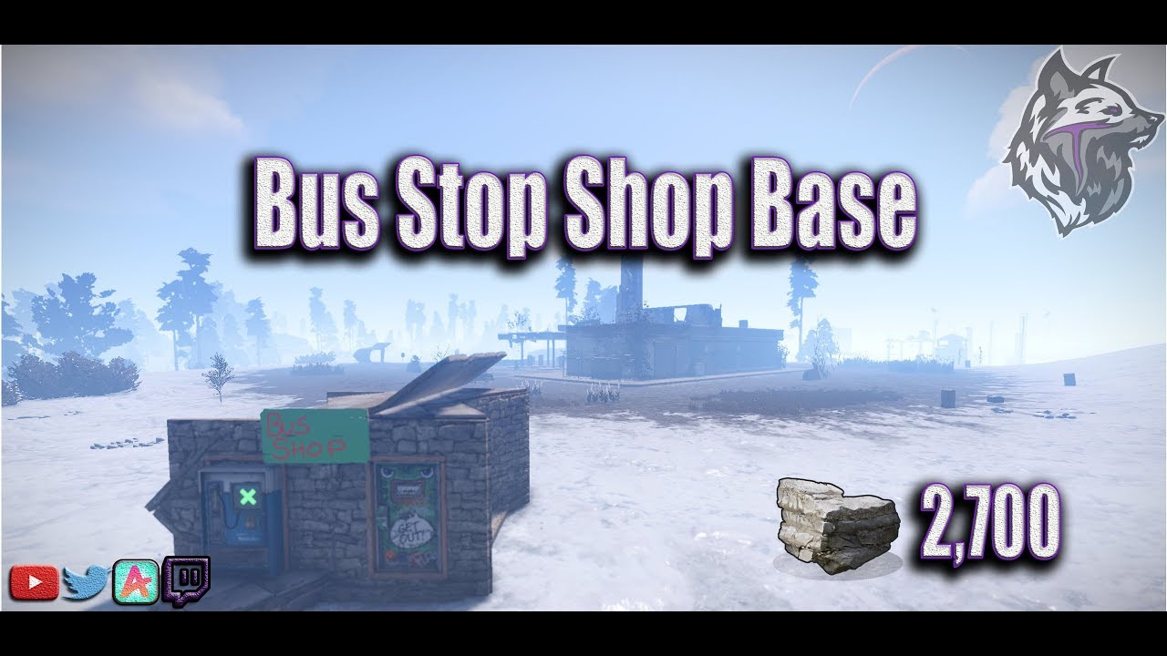 RUST Bus Stop Shop Base Design - Rust Base Build - YouTube