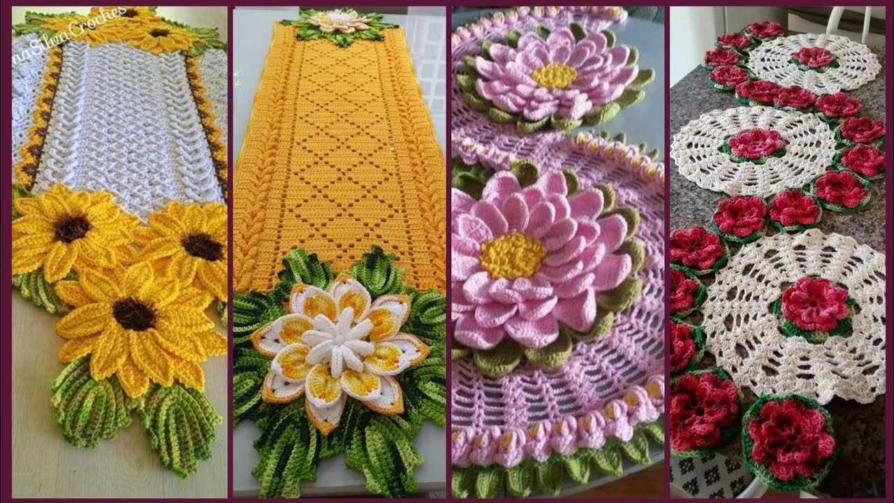 Stylish Crochet Flower Table Runner Pattern Design 2024 - YouTube