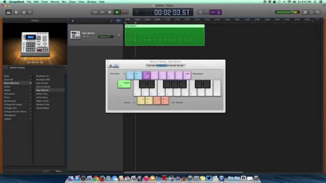 Recording a Drum Track in Garageband - YouTube