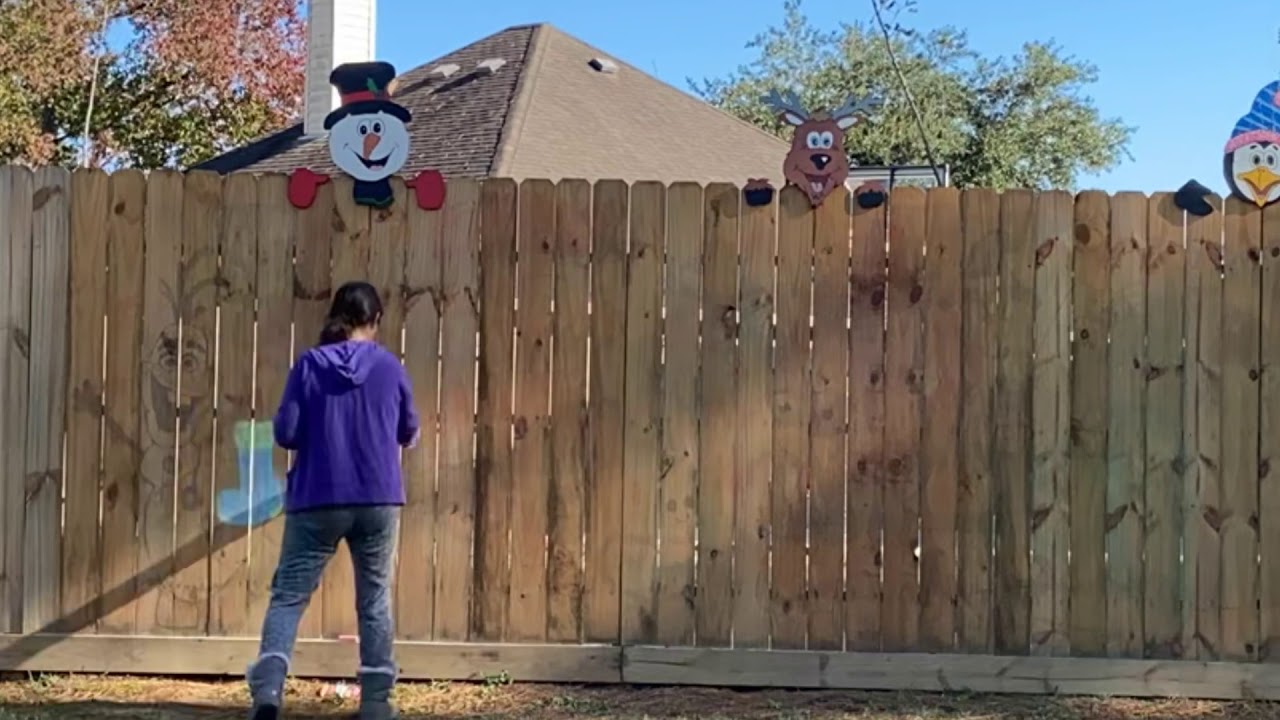 Fence Chalk Art Mural - Snoopy - It’s December! - YouTube
