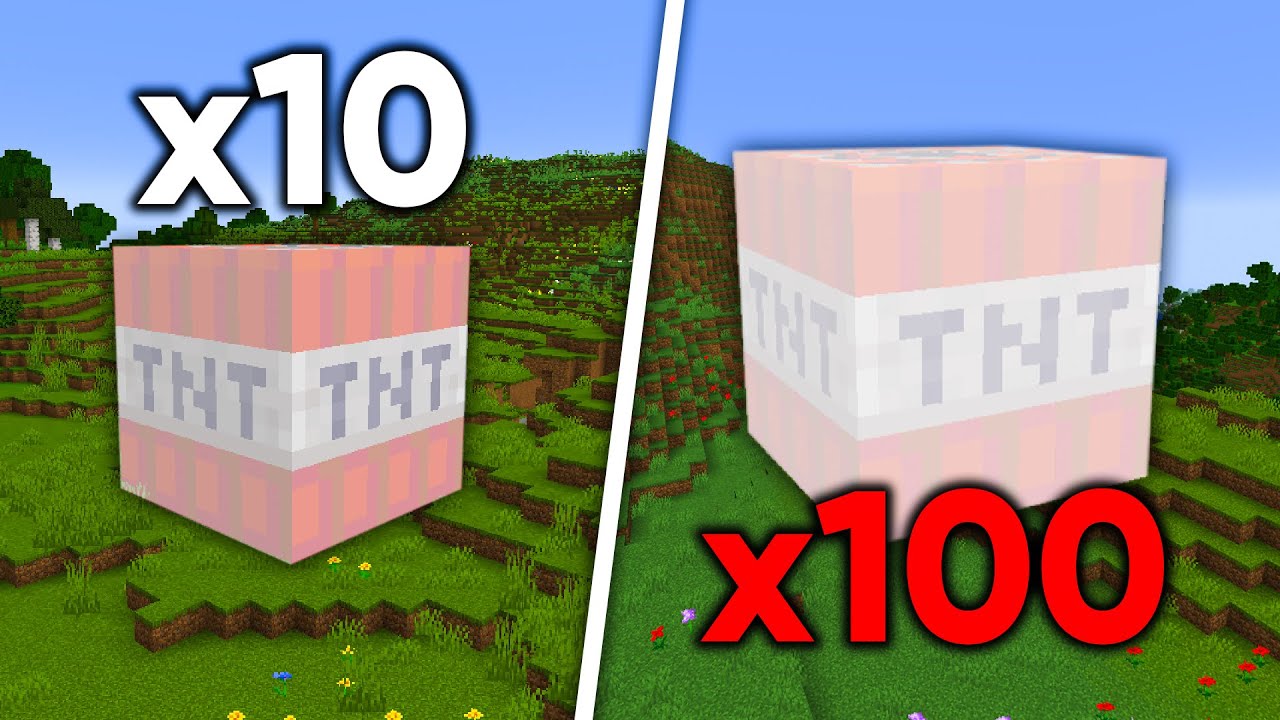TNT taille x10 VS x100 - YouTube