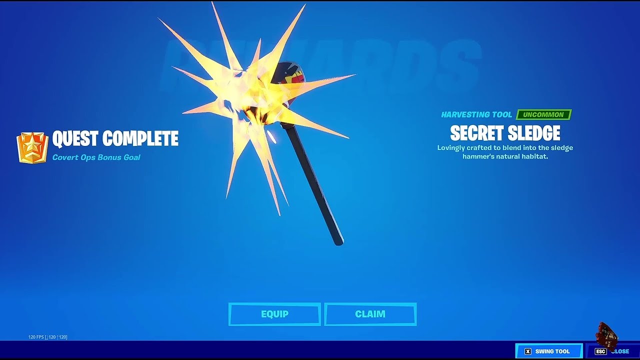 Covert Ops REWARD - SECRET SLEDGE - Fortnite - YouTube