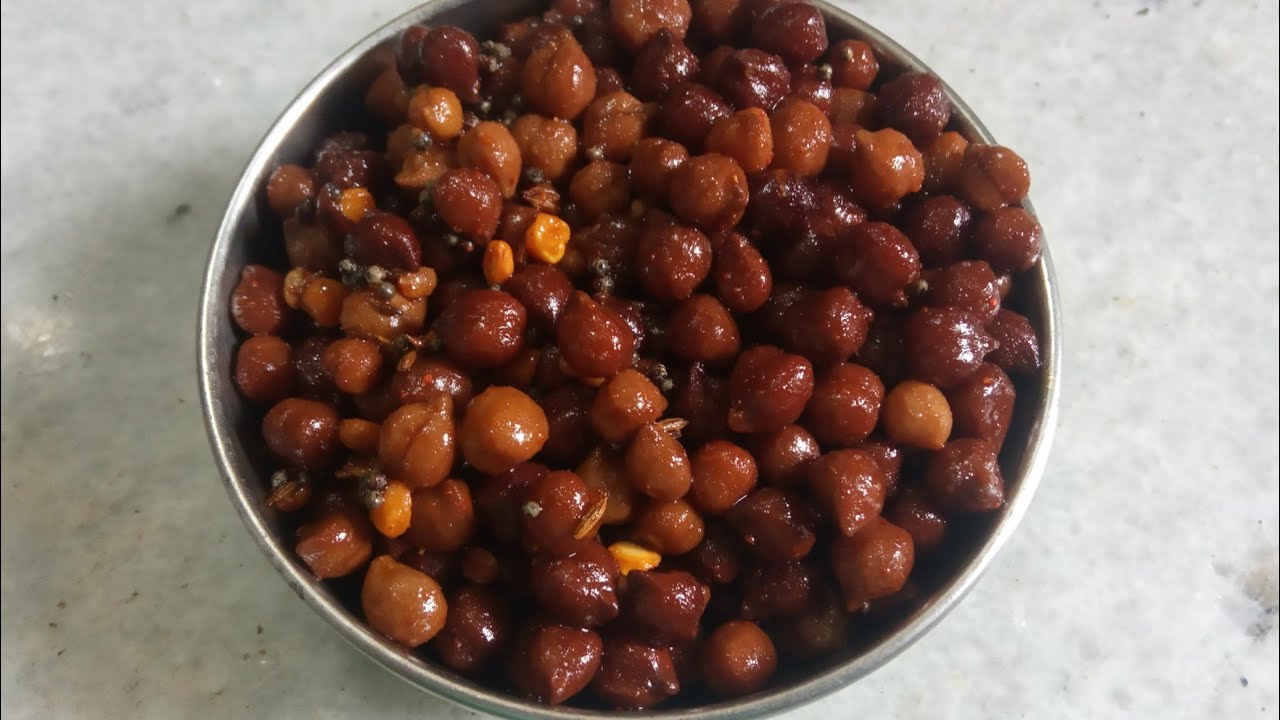 శనగల ప్రసాదం | sanagala talimpu recipe in telugu | chickpeas fry ...