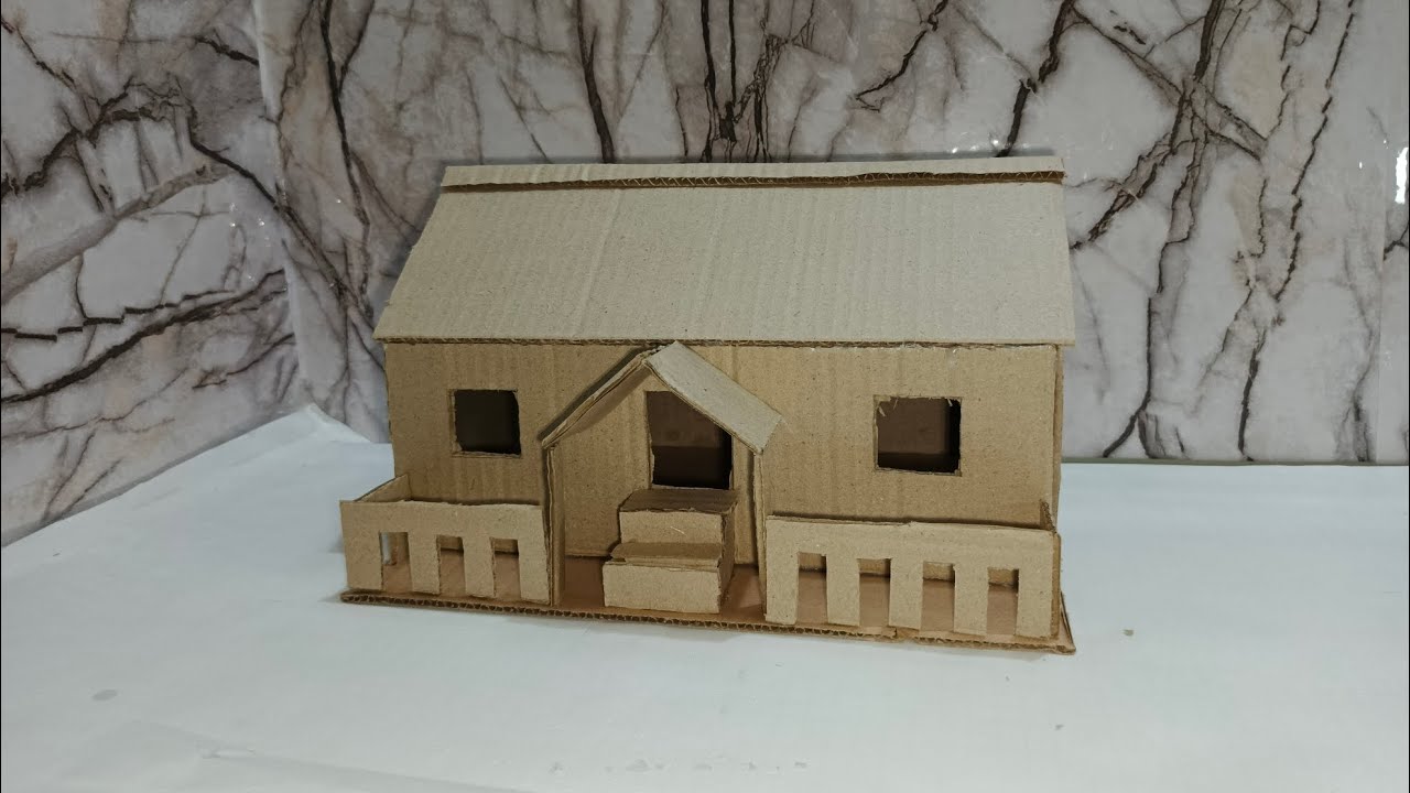 Easy & beautiful cardboard house 🏠🏠 - YouTube