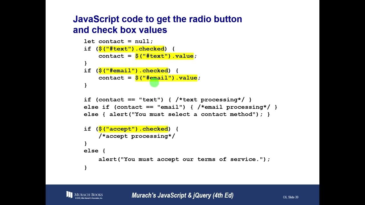 JS Radio Buttons and Check Boxes - YouTube
