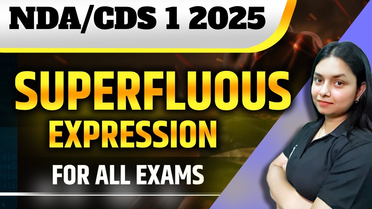 SUPERFLUOUS EXPRESSIONS for all exams | by Anuradha Ma'am #cds #nda #ssc #afcat - YouTube