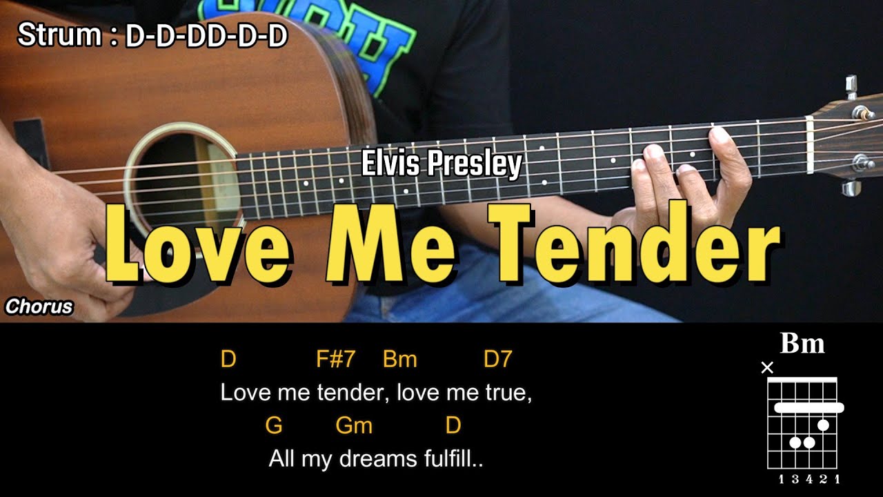 Love Me Tender - Elvis Presley | EASY Guitar Tutorial with Chords - Guitar Lessons - YouTube