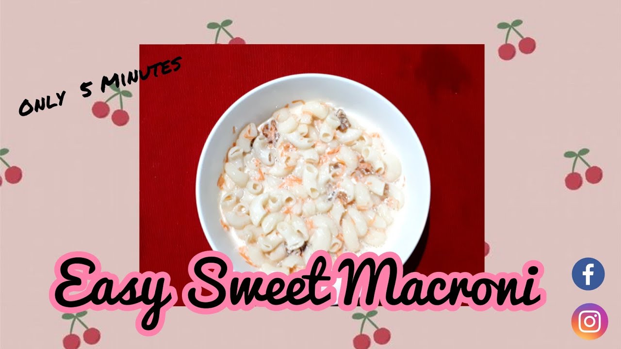 Easy Sweet Macroni / Only 5 minutes - YouTube