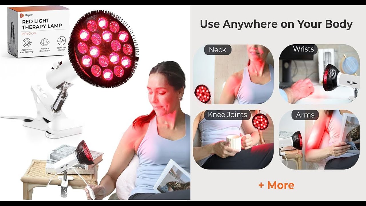 Amazon com LifePro InfraGlow NIR & Red Light Therapy Lamp Infrared Red ...