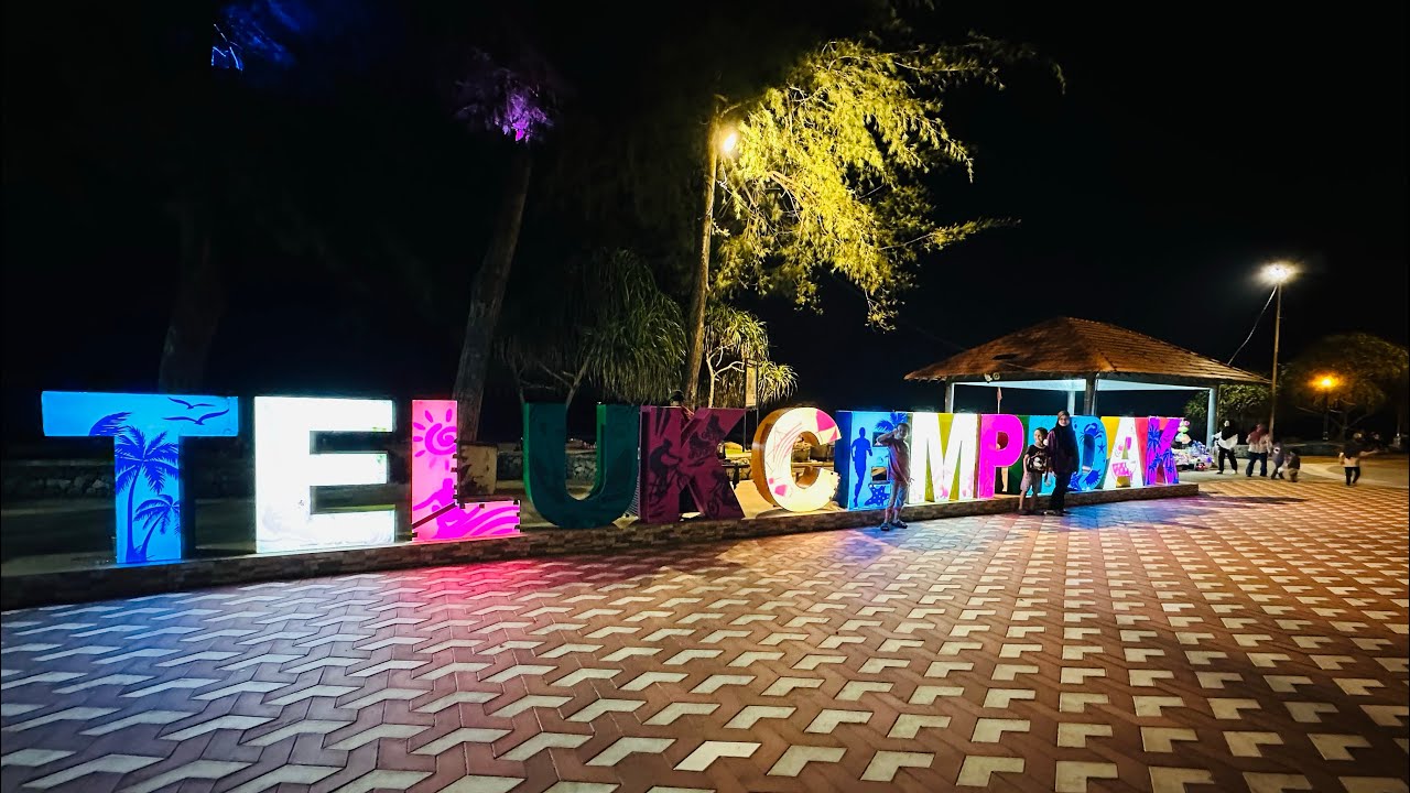 Pemandangan malam di Teluk Cempedak, Kuantan - YouTube