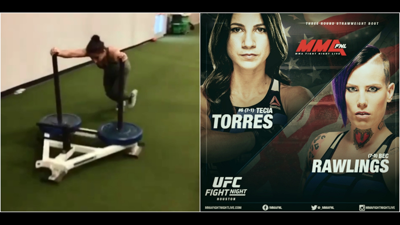 Tecia Torres training for Bec Rawlings fight at UFC Houston - YouTube