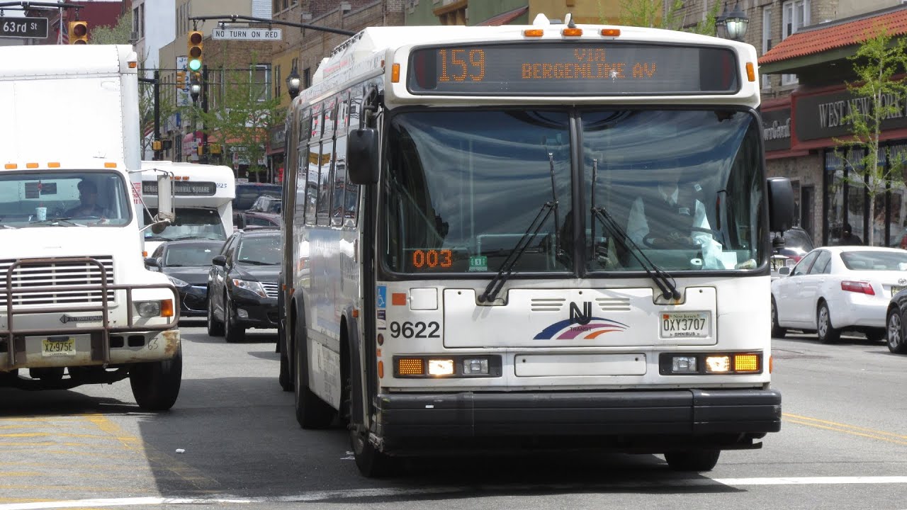 NJT Neoplan AN459 #9622 on the 159 to New York via Bergenline Avenue ...