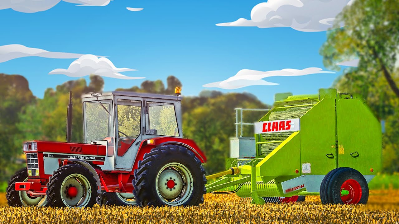 Old School Farming : Harvesting & Baling - YouTube