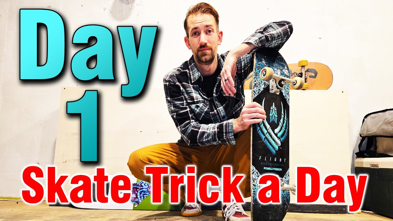 New Skateboarding Trick a Day: 1 - Ollie - YouTube